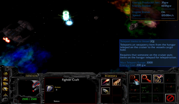You can teleport items directly to your vessel from the cruiser vessel ... You can teleport items directly to your vessel from the cruiser vessel ...